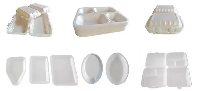 PS Foam Disposable Food Plate Box Plastic Dish Tray Styrofoam ...