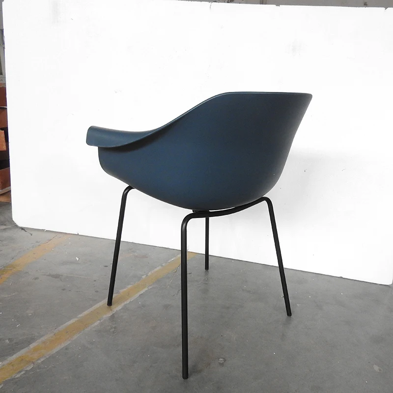 Motel 6 Hotel Side Chair Ploy Shell Steel Frame