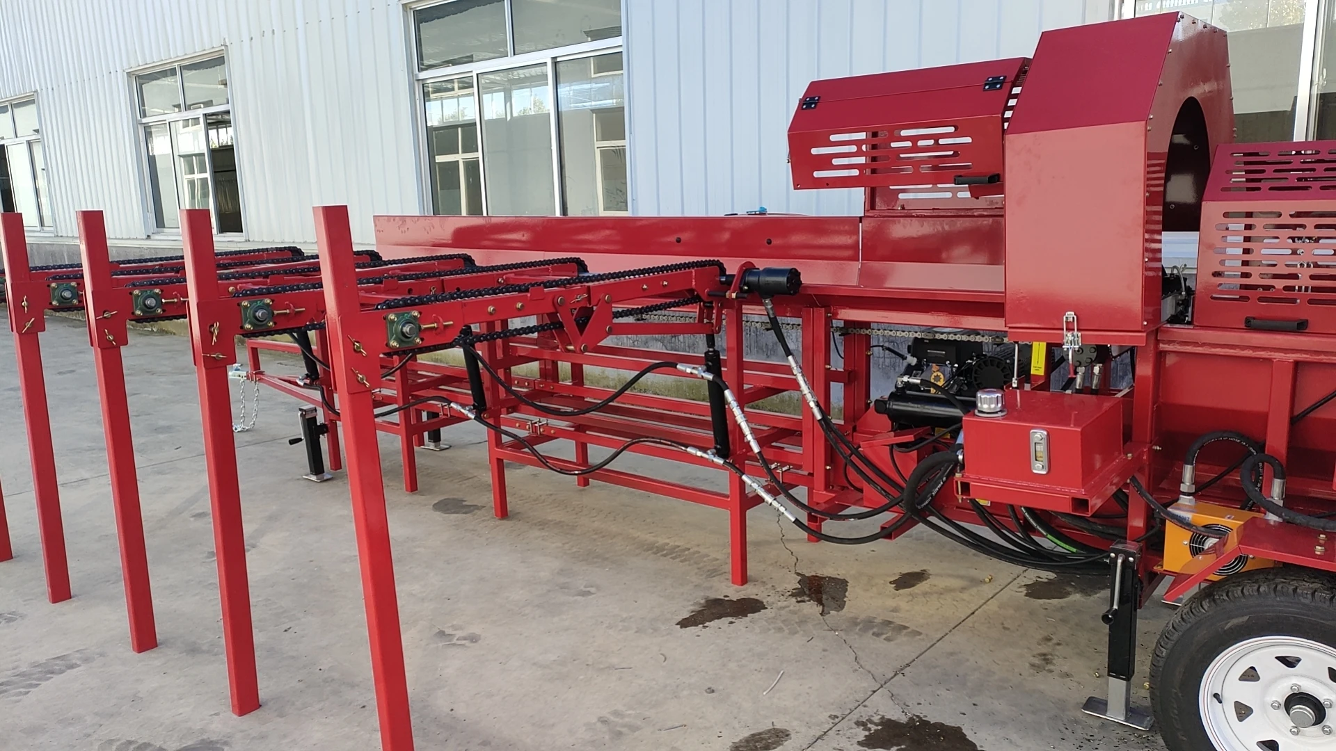 High Efficiency Large Firewood Processor 50 Ton Tree Cutting Equipment ...