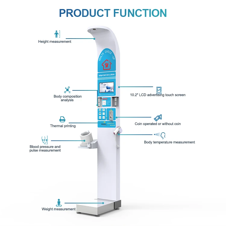 500kg Ultrasonic Bmi Height And Weight Scale Multifunction Fat Bmi ...