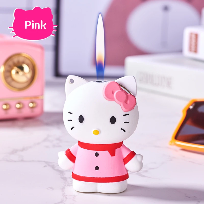 Wholesale 3d Hello Kitty Cartoon Lighter Open Fire Gas Lighter - Buy ...
