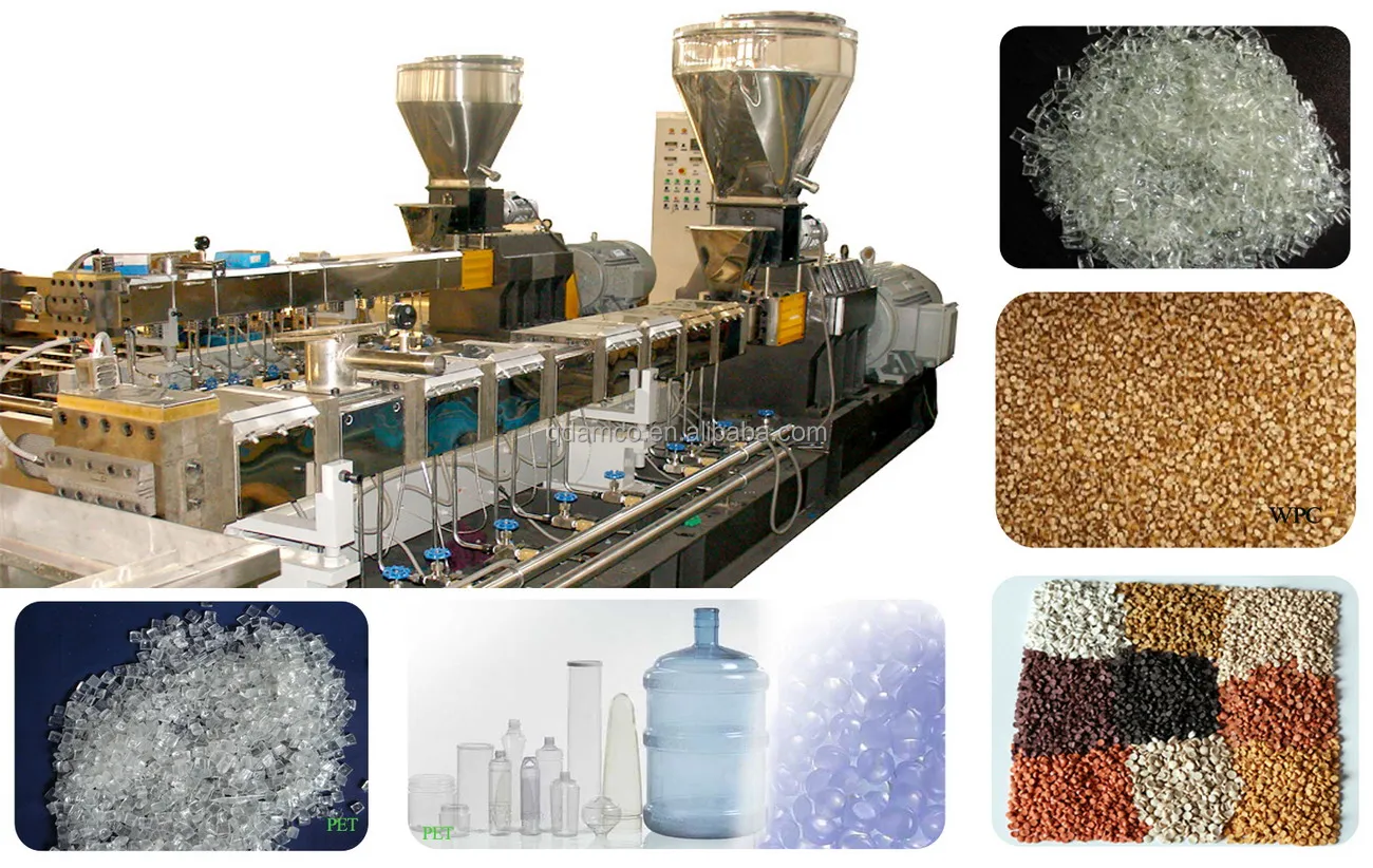 Plastic Extruder Pelletizer Twin Screw Compound Extruder Machine ...