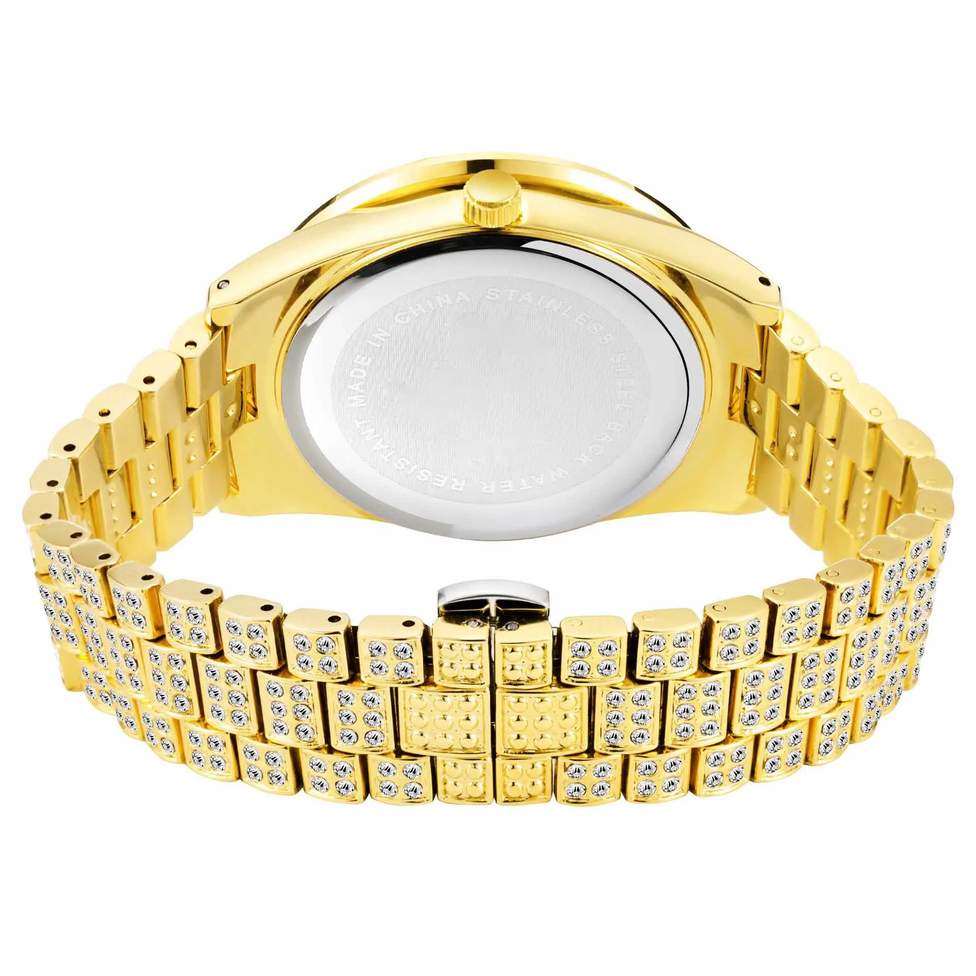 Luxury Hip Hop Bling - Mens Watch Gift Set with Diamonds