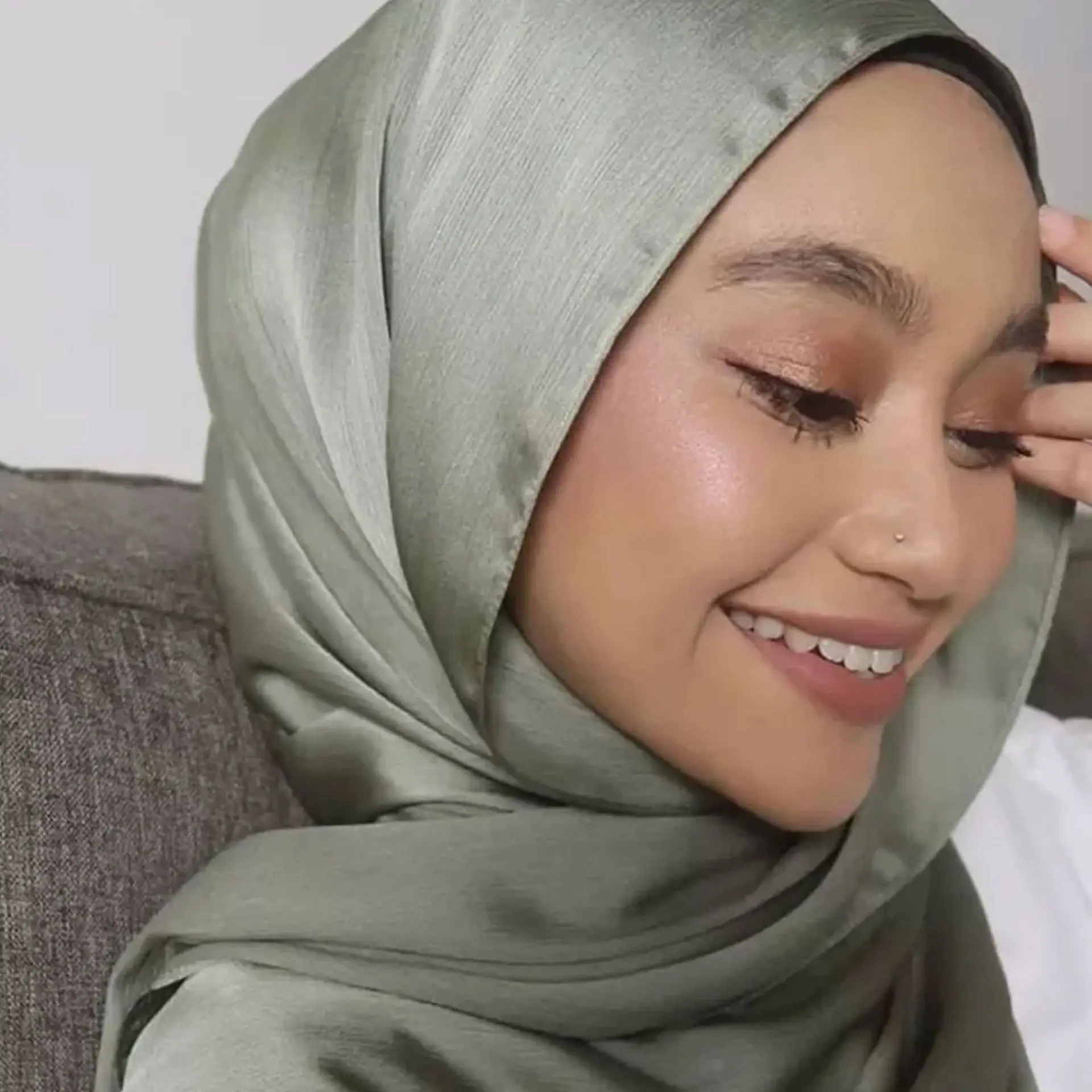 Premium Chiffon Hijabs Match Set Muslim Jersey Hijab Scarfs Shawls ...