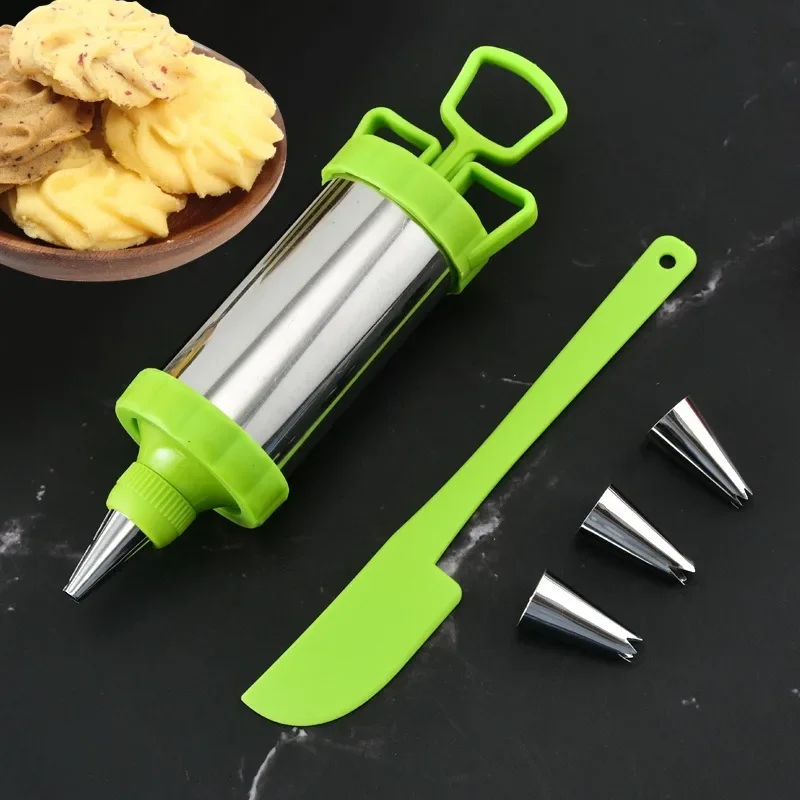Cookie Syringe Cake Cream Press Maker DIY Pastry Syringe Extruder ...