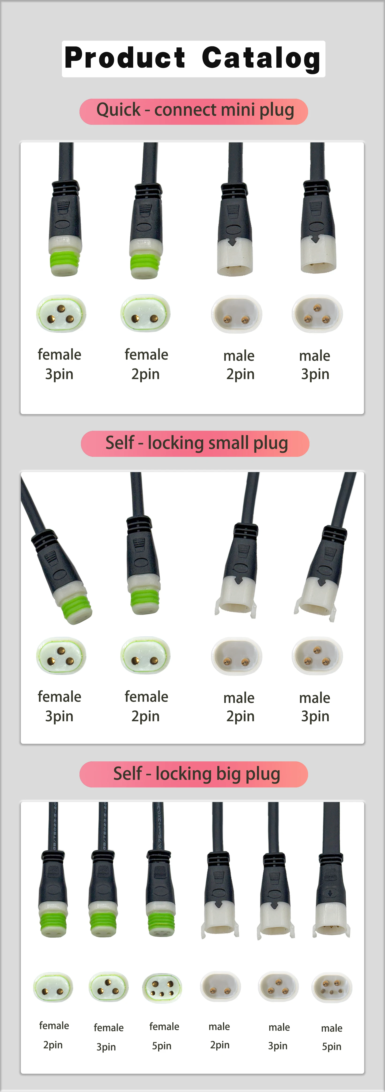 IP67 Waterproof PVC Connector 2/3/5 Pin 330V 6A Plug High Pressure for ...