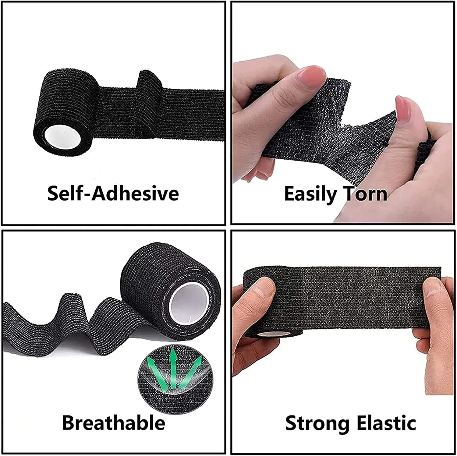 Custom Logo Printed Adhesive Bandage Roll - Elastic & Waterproof