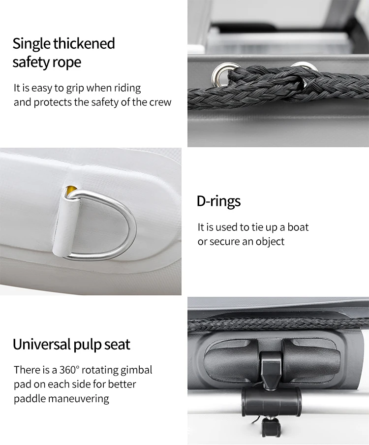 Customize Large Size 430CM Inflatable Rubber Boat Aluminum Floor Luxury ...