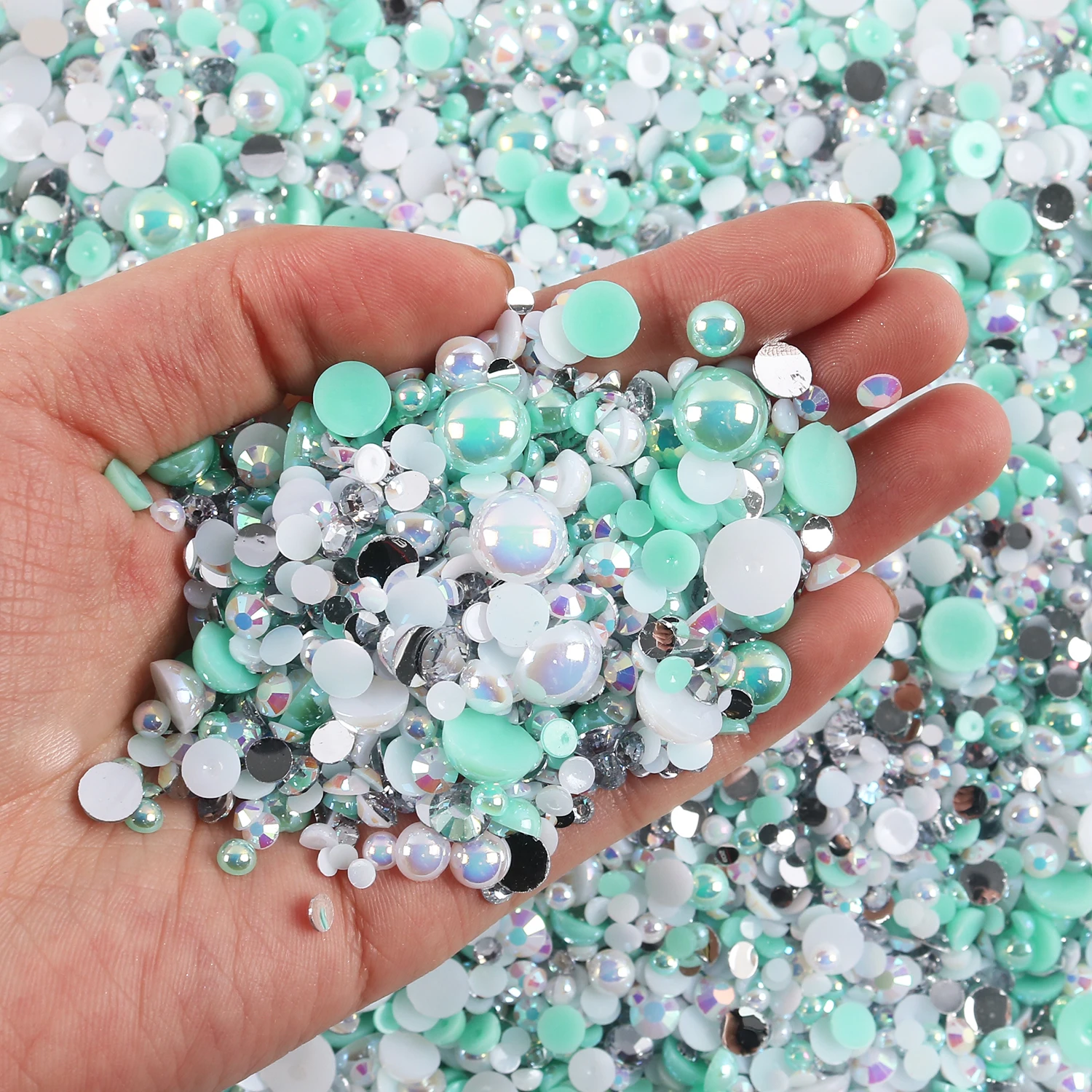 Mix Resin Rhinestone Pearls For Clothing Decorations Glitter Nail Gems ...