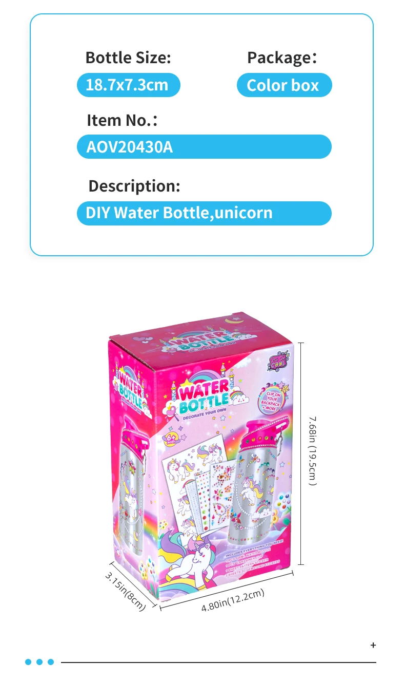 Diy Water Bottle Coloring Craft Kit Color Your Own Water Bottle Bpa ...