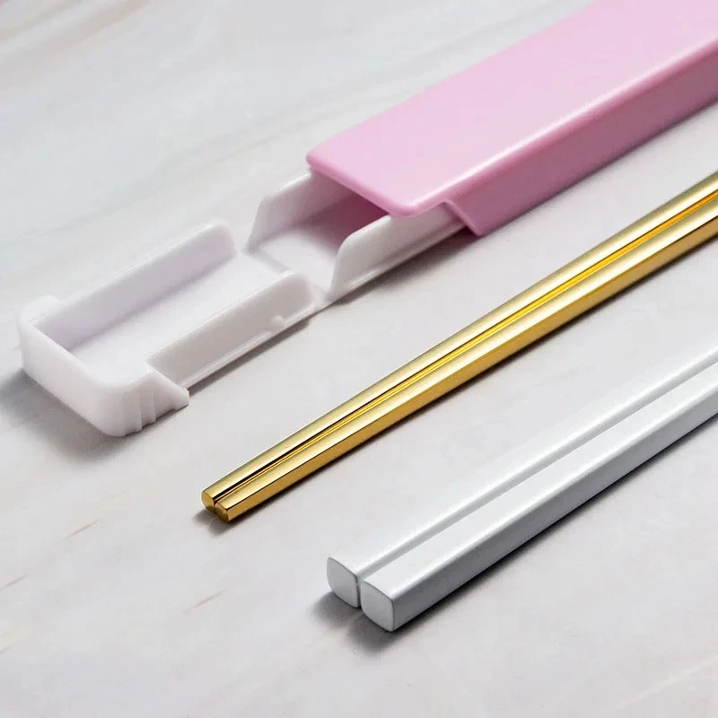 Custom Logo Titanium Chopsticks Set - Reusable & Sustainable