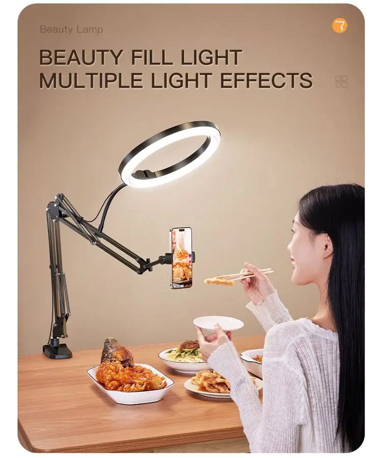 Studio Selfie Overhead View Shooting Beauty Light Kit