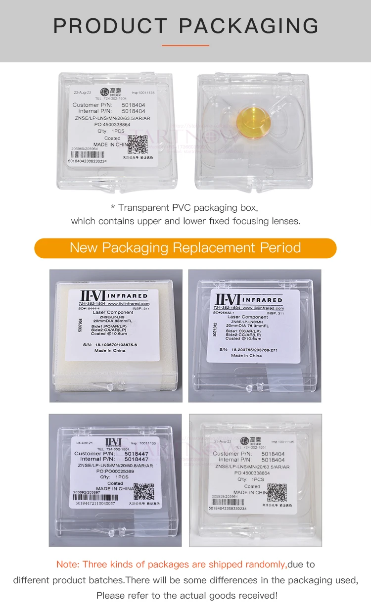 Ii-vi Infrared Cvd Znse Focus Lens Co2 Laser Cutting Machine Spare ...