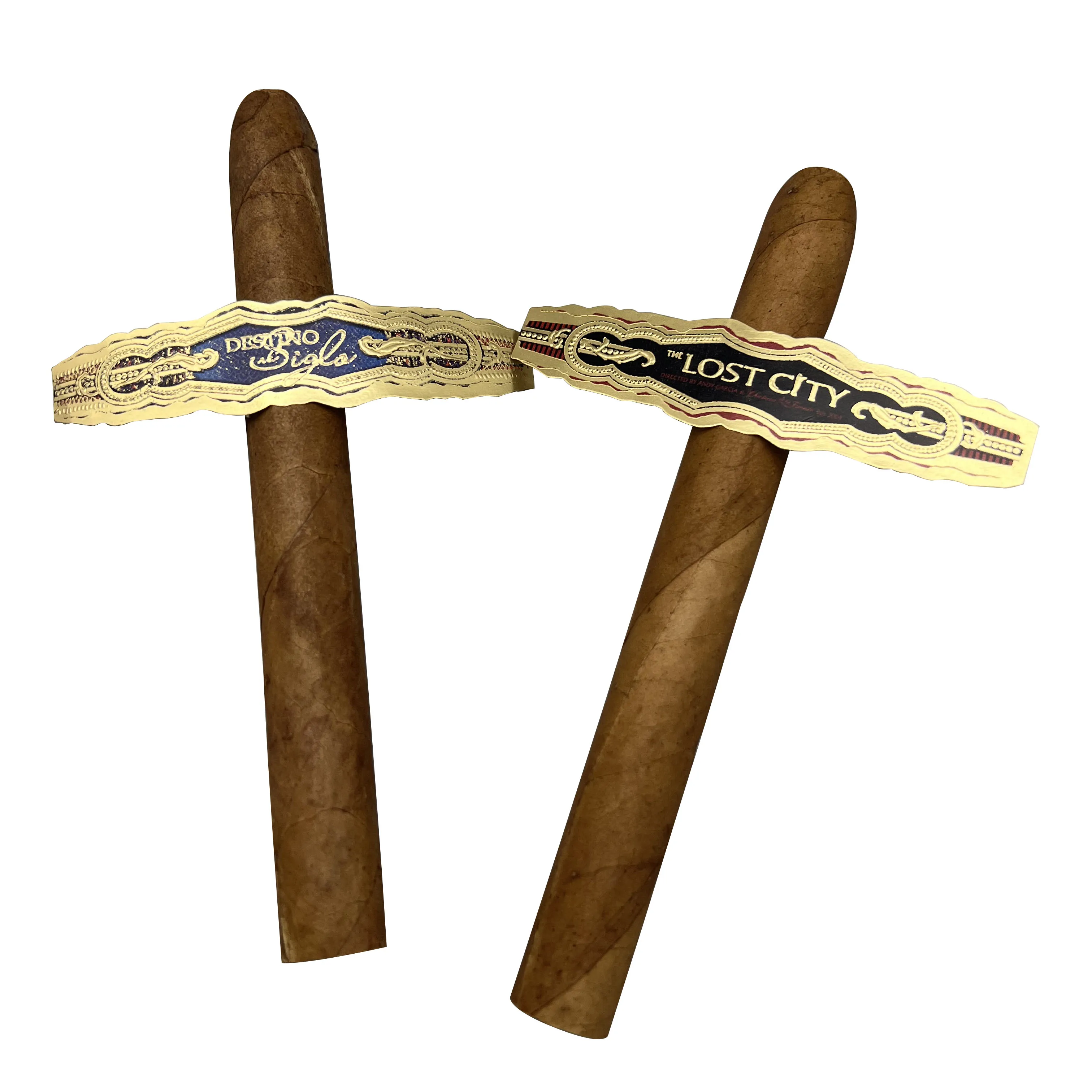 Adhesive Custom Printing Private Logo Vinyl Gold Foil Cigar Band ...