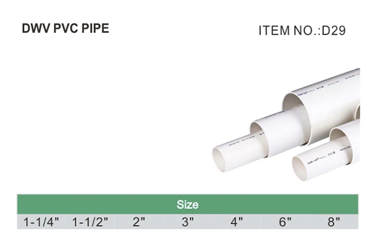 High Quality PVC Drainage Pipes - Customized Sizes & Colors