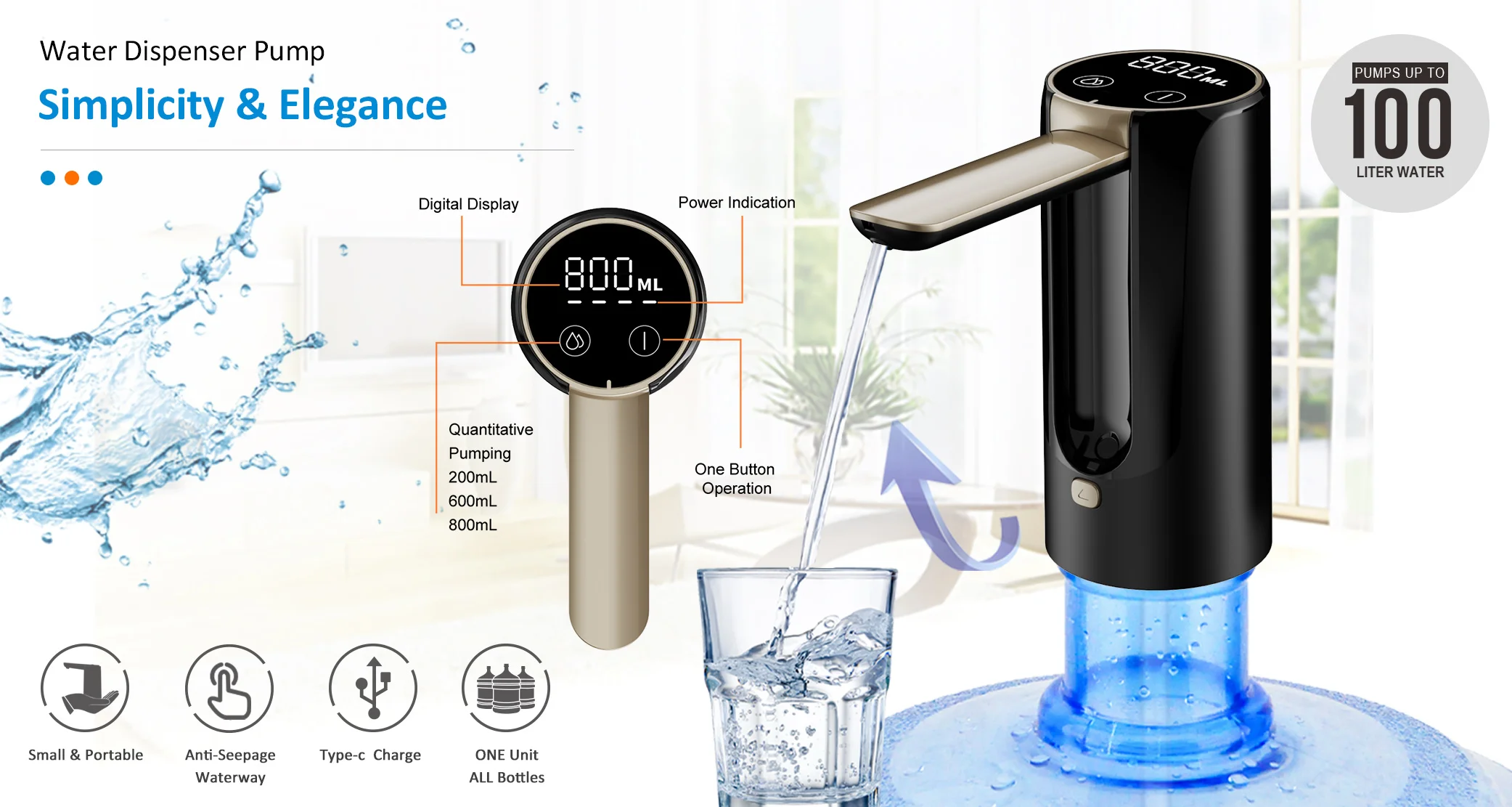 Automated Control Foldable Quantitative Outflow Style Water Dispenser ...