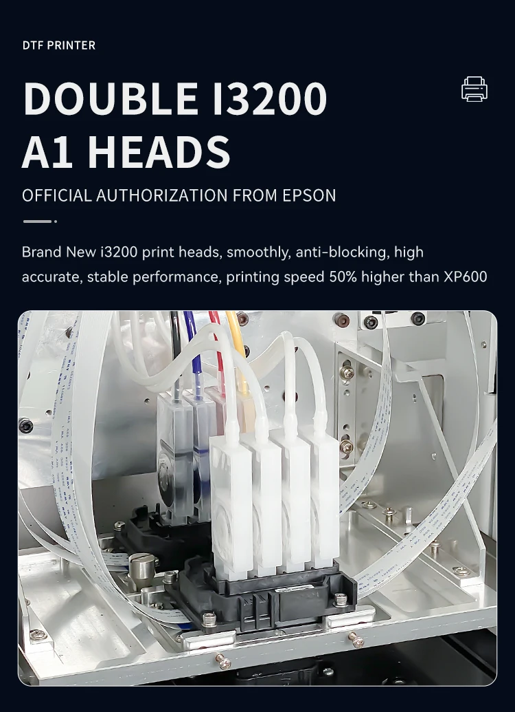 Dual Print Head I3200 DTF Printer - 60cm Fast Printing