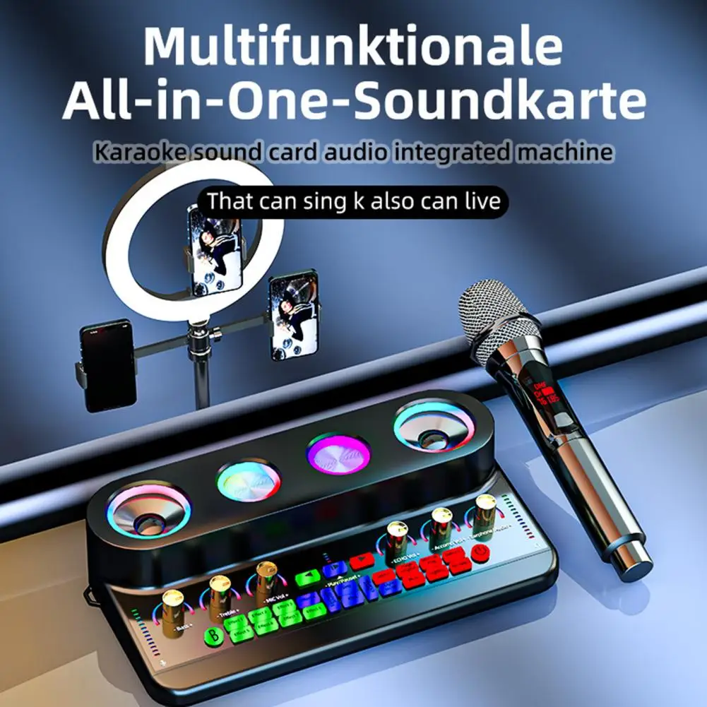 S20 Audio Sound Board Power Display Full-range Dual Speakers Bt ...