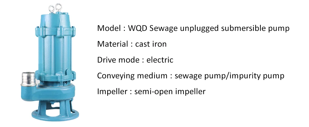 Wqd Series 1hp Electric Water Pump Machine Vertical Outlet Sewage ...