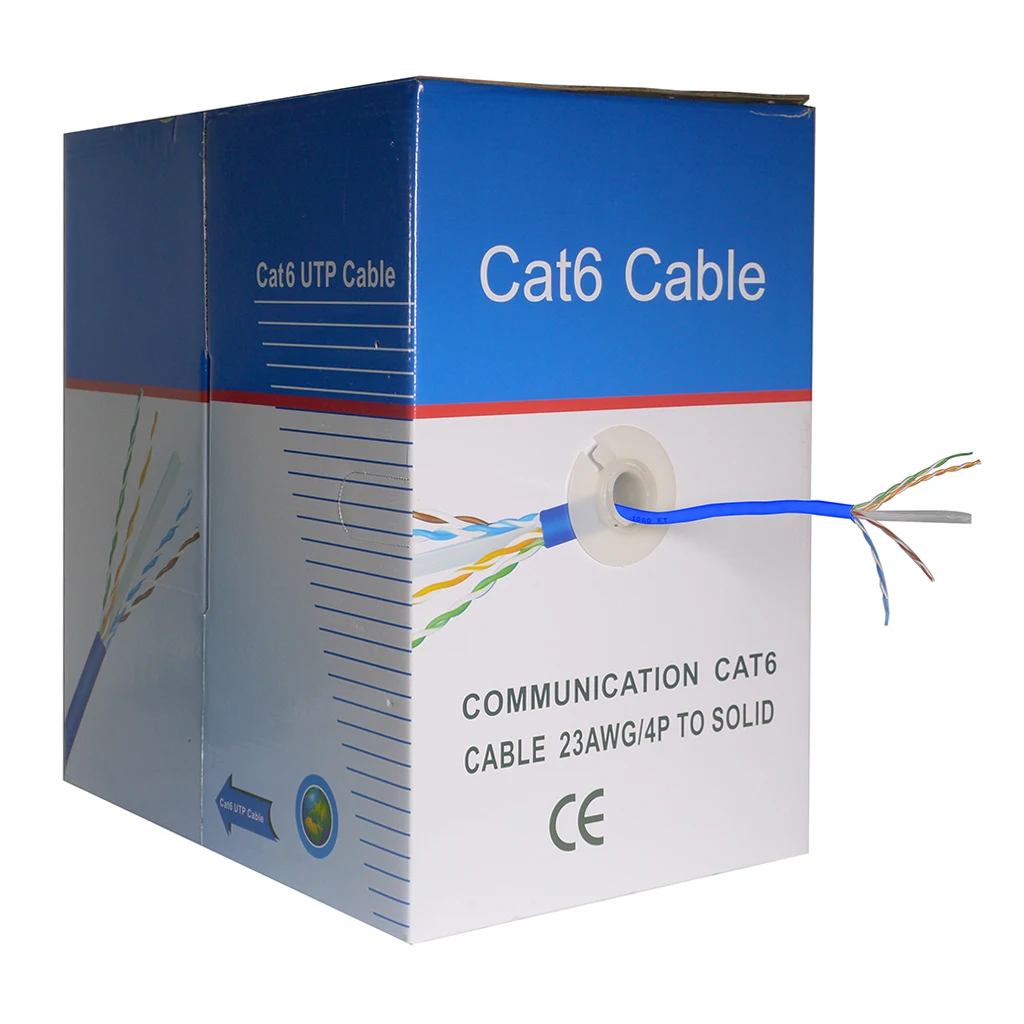 23awg Pure Copper Cat 6 Cable Utp Network Lan Cable 305m Network Cables Cat6 - Buy Cat6 Lan ...