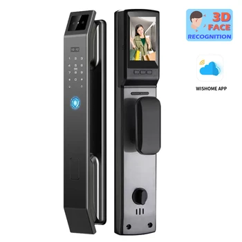 3d Face Recognition Wifi App Cerradura Inteligente Key Password Card Smart Door Lock Fingerprint ...