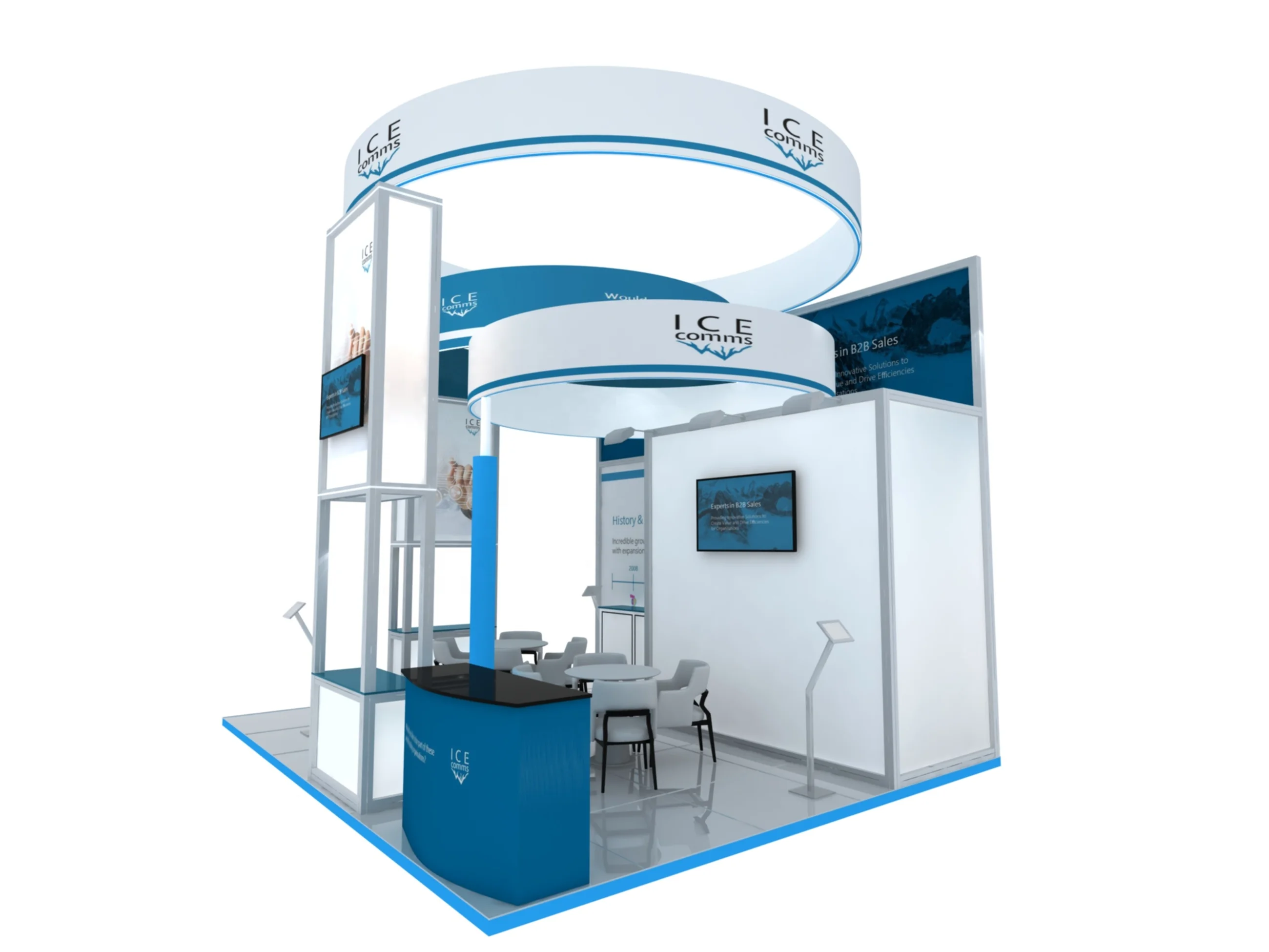 Aluminum Modular Corner Trade Show Booth - Detian Display