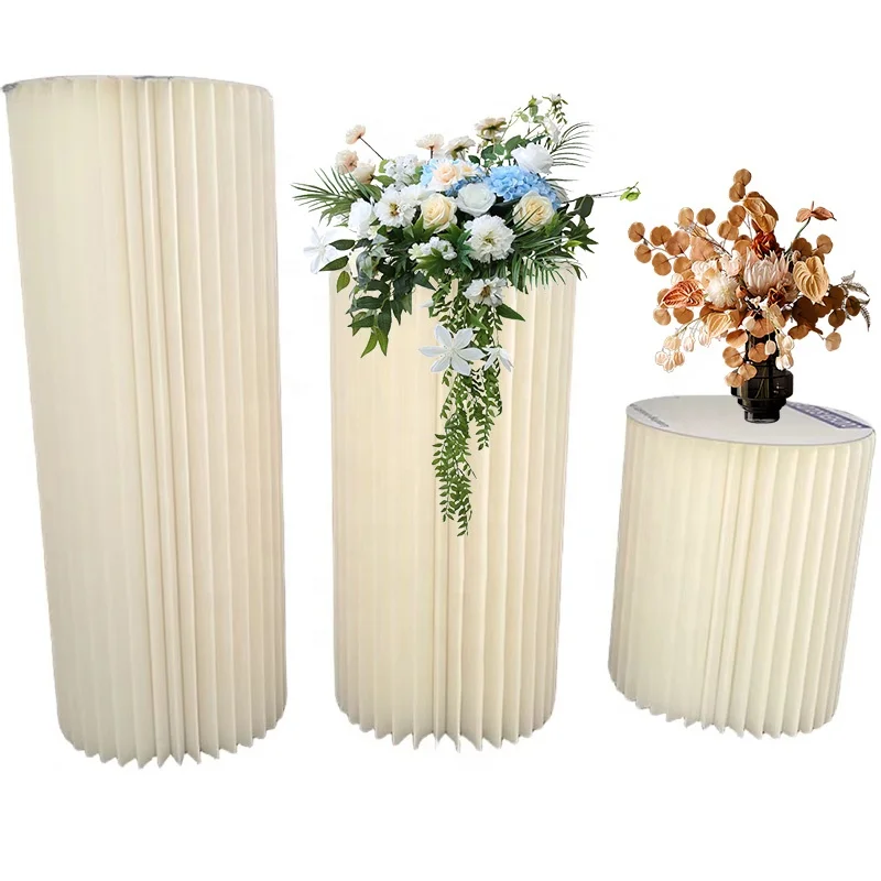 Foldable Paper Columns - Elegant Eco-Friendly Wedding Props