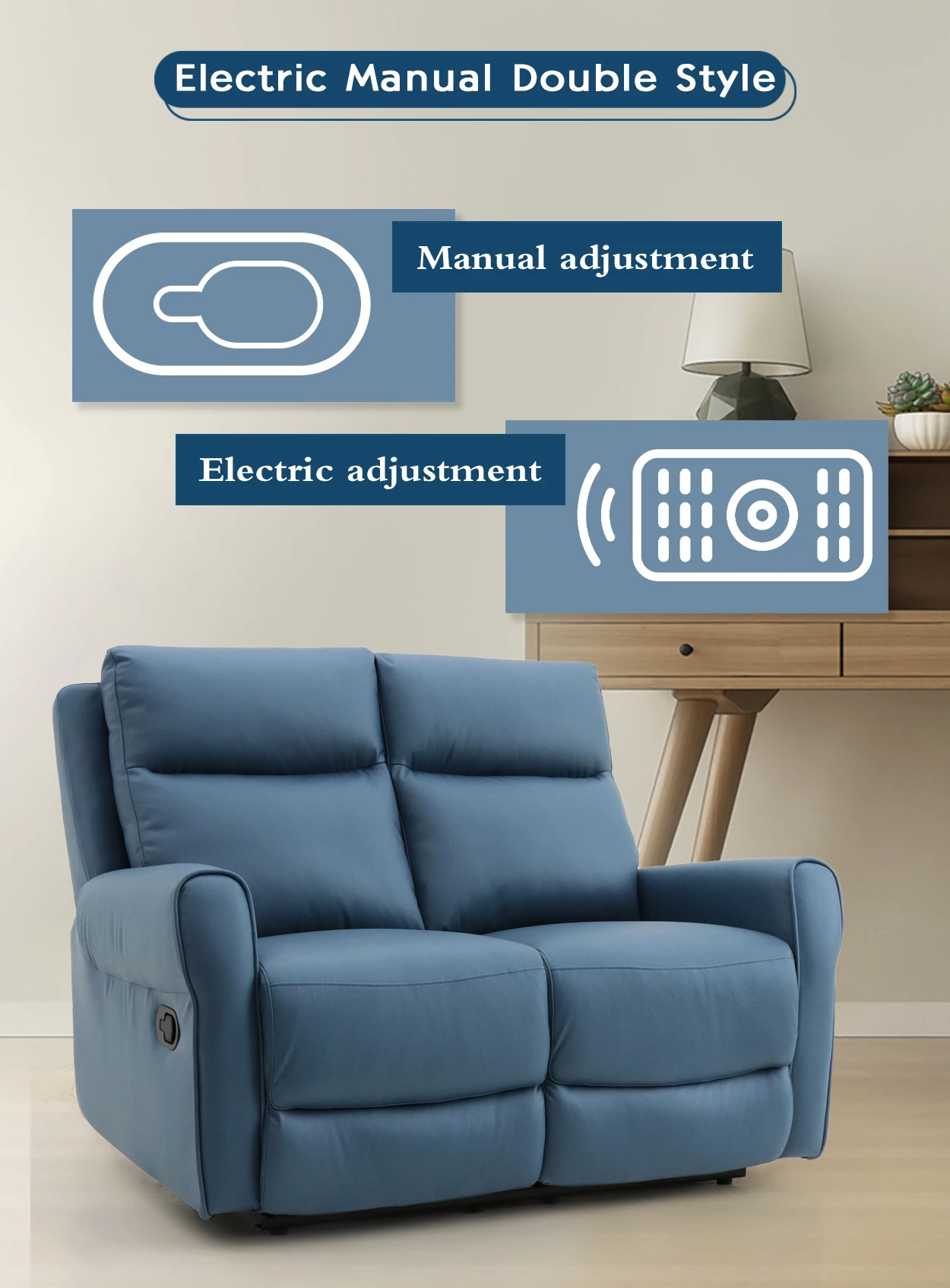 Geeksofa 3+2+1 Modern Fabric Motion Recliner Sofa Set With Massage And ...