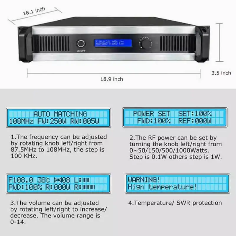 Factory Broadcast Equipment 1500 Watts 1500w Fm Transmitter 1.5kw - Buy ...