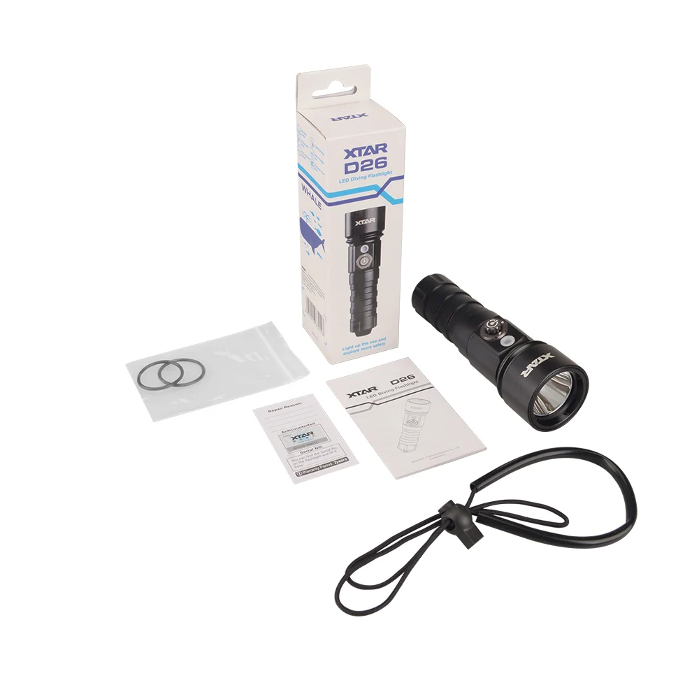 In Stock Available Xtar D26 Professional Diving Led Flashlight Factory ...