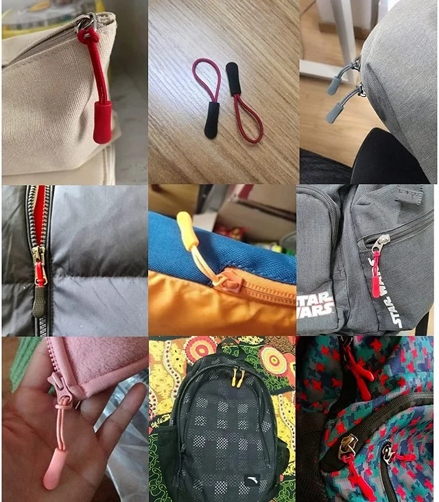 T028# Stretch Spotted Zipper Head Pulls Cord 3# 5# Nylon Waterproof ...