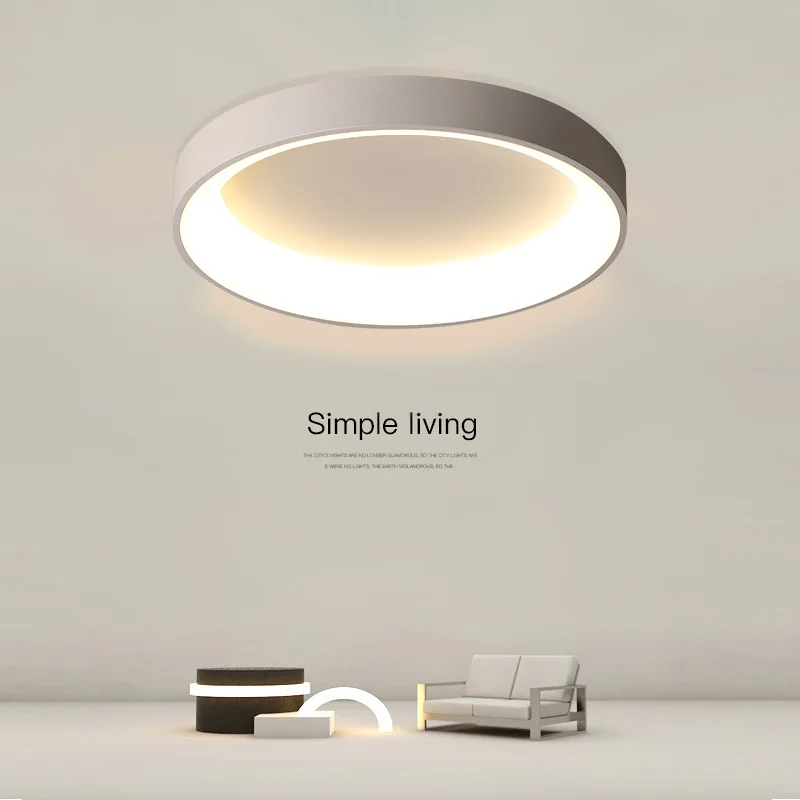 Modern Round Circle LED Ceiling Light Fixture for Home, Bedroom ...