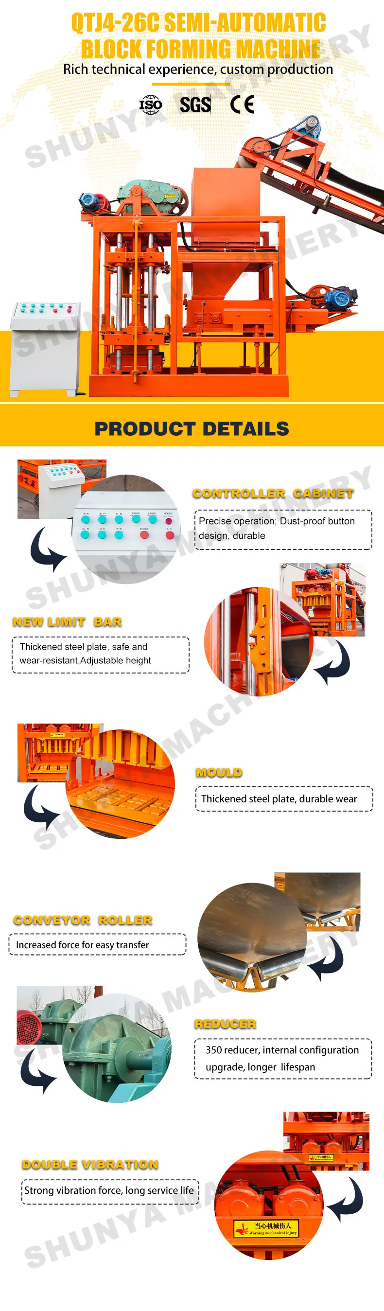 Hollow Concrete Interlocking Brick Mold Cement Brick Making Machine ...
