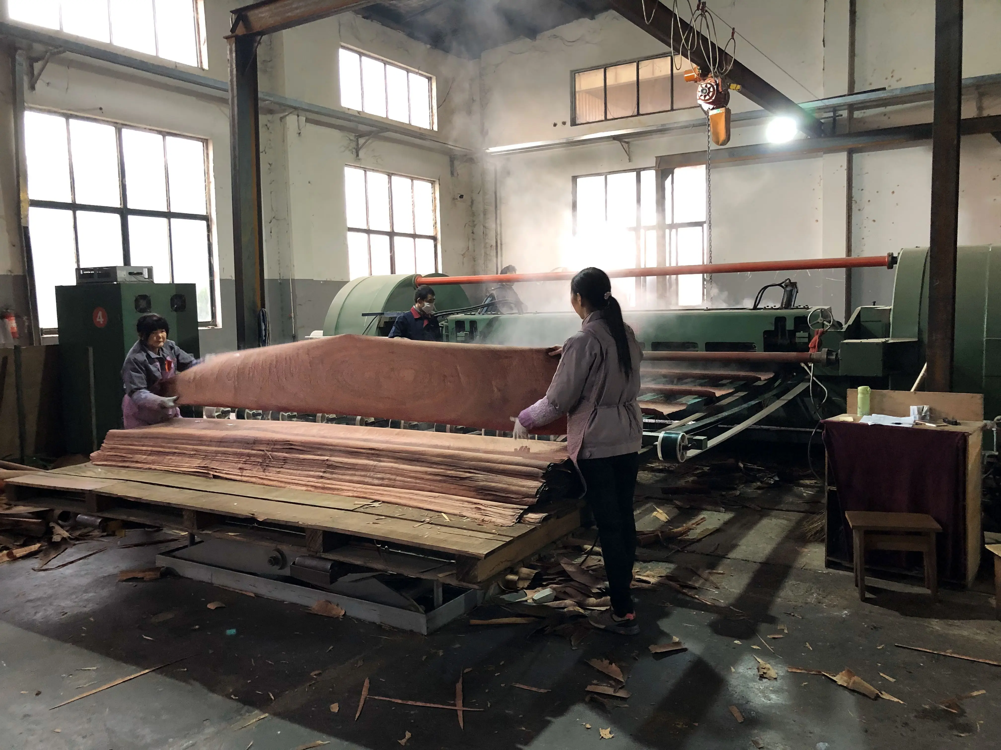 Fleece Backed Natural Oak Wood Veneer Roll Profile Wrapping Veneer for ...