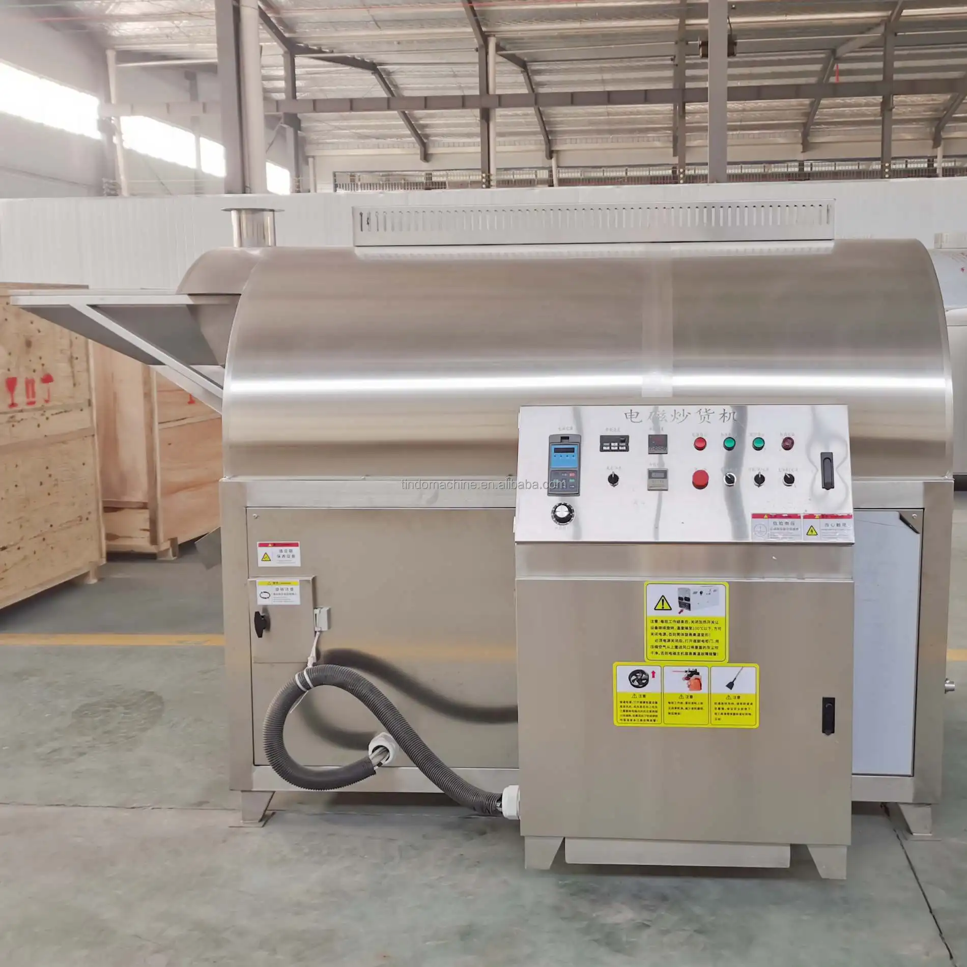 Industrial Automatic Continuous Roaster Machine Roast Electr Coffees ...