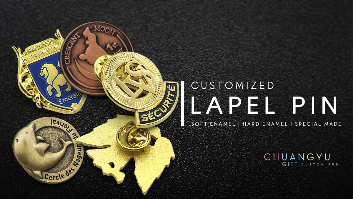 Blank Metal Pin Name Shield Badges - Customizable Promotions