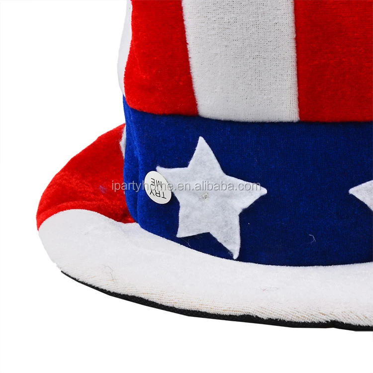 4th of July Uncle Sam Hat - Patriotic Top Hat for Parties