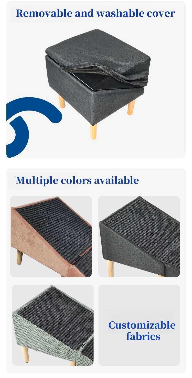 High Quality Wooden Leg Dog Ramp Ottoman Chair Washable Multifunction ...
