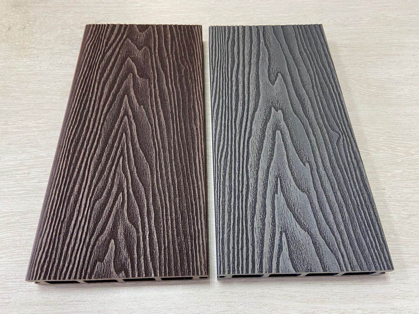 Hot Sale Anti-uv Wpc 3d Wood Grain Embossed Wood Plastic Composite ...