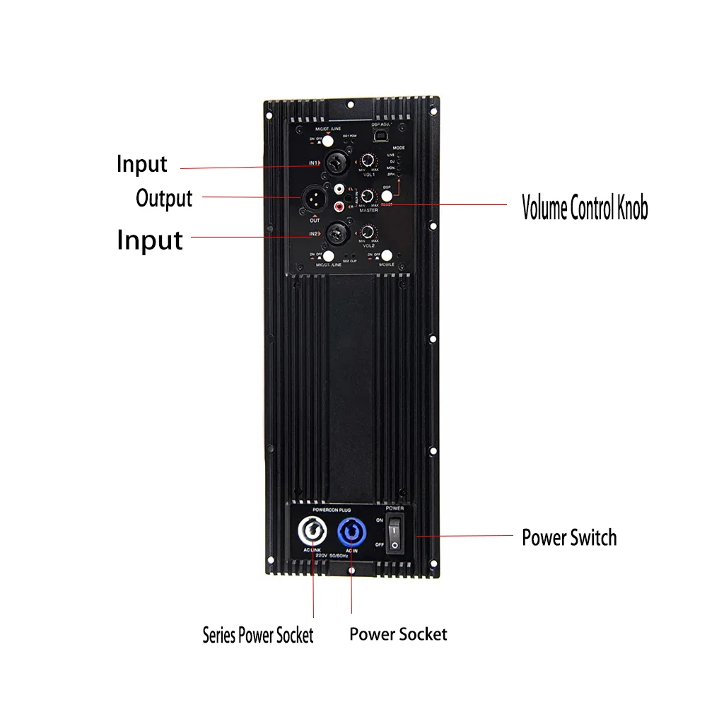Lihui Audio Amplifier Board 800 Watts Active Amplifier Module Built-in ...