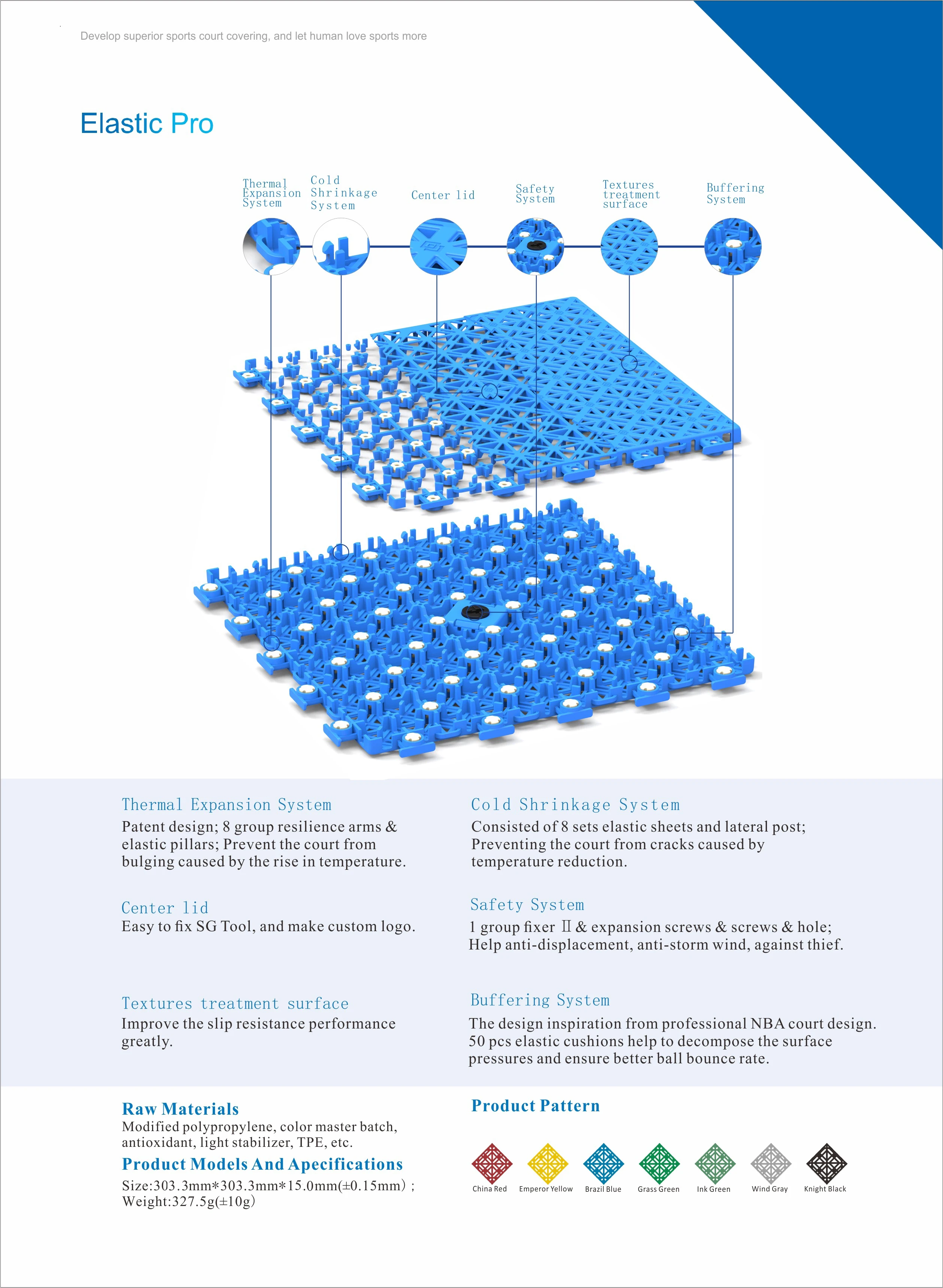 Plastic Interlocking Flooring for Indoor Roller Skating Rinks
