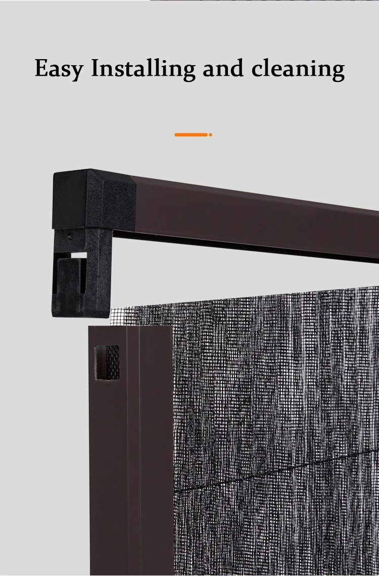 Modern Design Aluminum Frame Retractable Pleated Mesh Anti-Mosquito ...