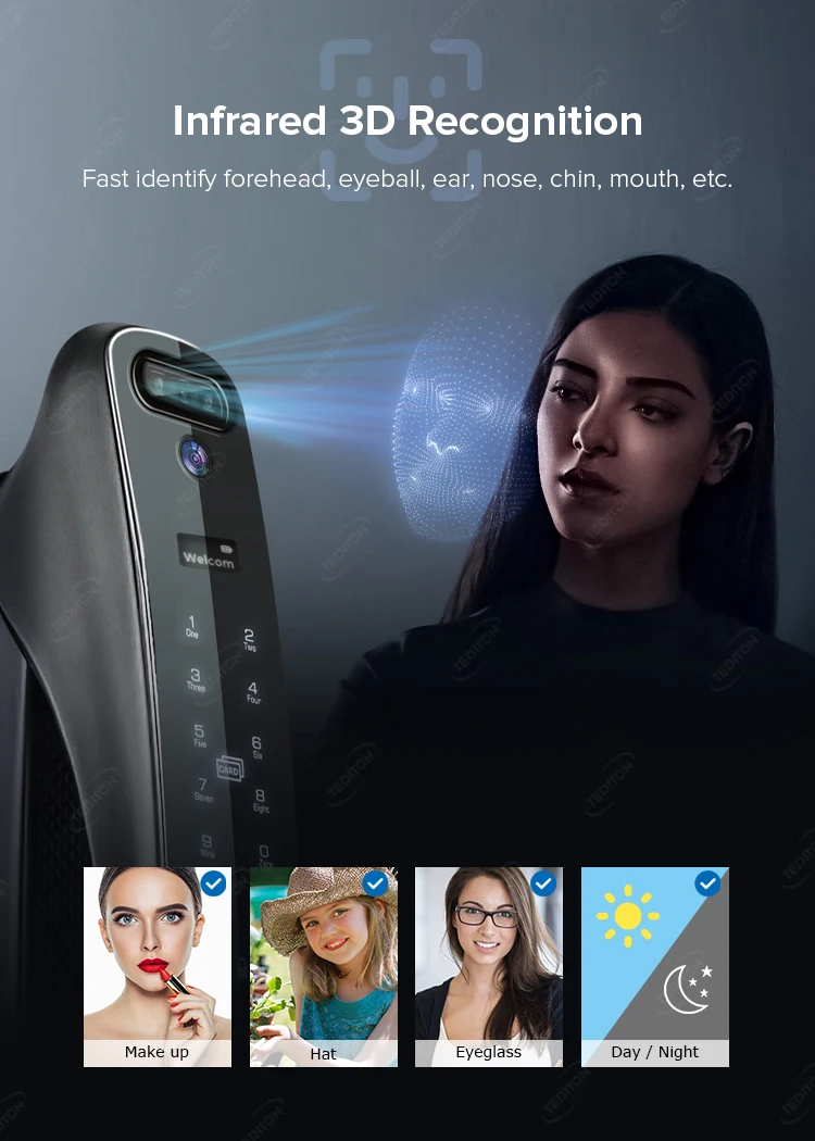 Tediton Chapa Electrica Push Pull Lock Ttlock Tuya Wifi Door Lock ...