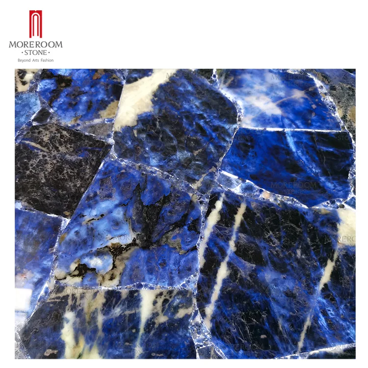 Brazil blue marble stone price sodalite backlit stone| Alibaba.com