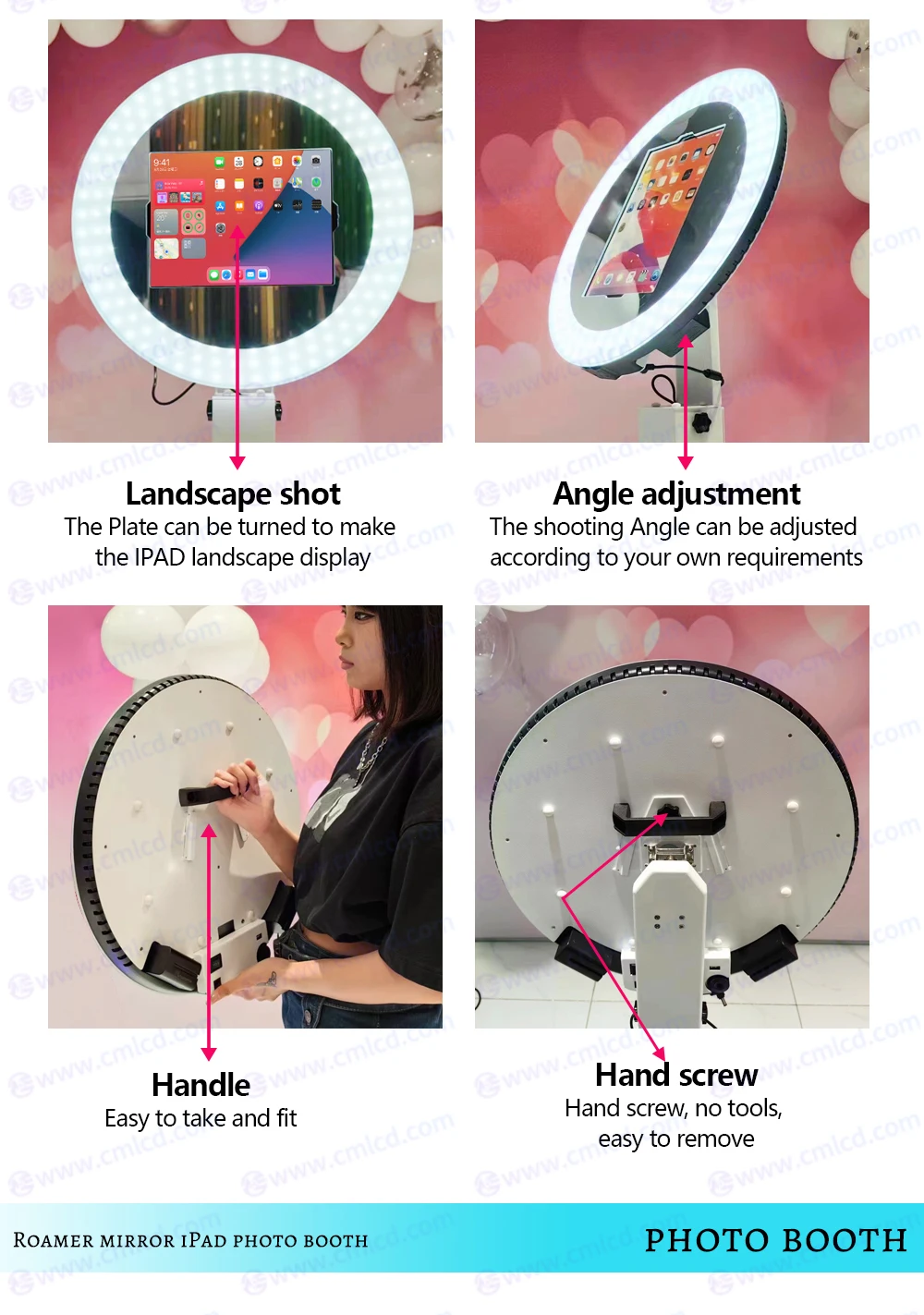 Aluminum Photobooth - Portable Ipad Shell with LED Light