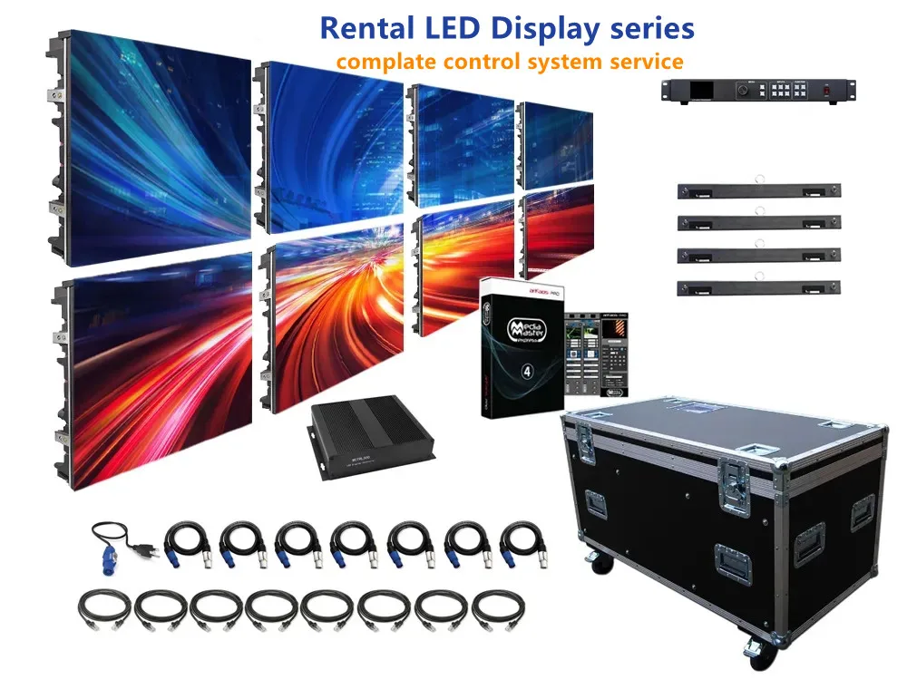 High Resolution LED Video Wall 5x3 Complete System P2.6 P2.9 P3.91 P4 ...