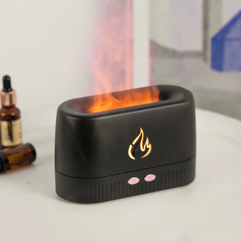 Flame Humidifier Fire Flame Effect Led Light Ultrasonic Usb Essential ...