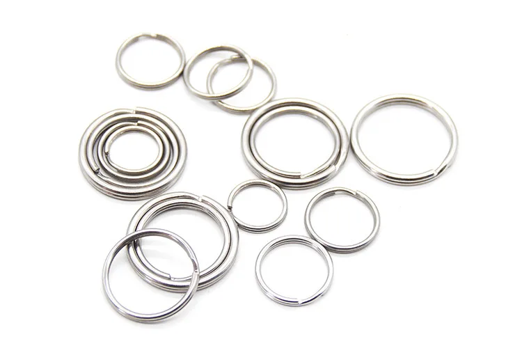 Multiple Key Ring With Chain Metal Keyring Keychain With Chains Flat ...