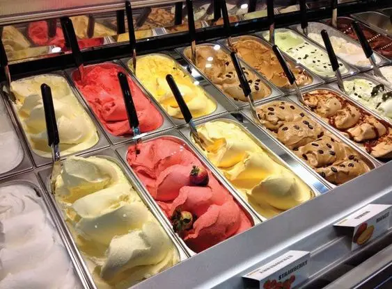 Italian Ice Cream Display Refrigerator - Gelato Showcase