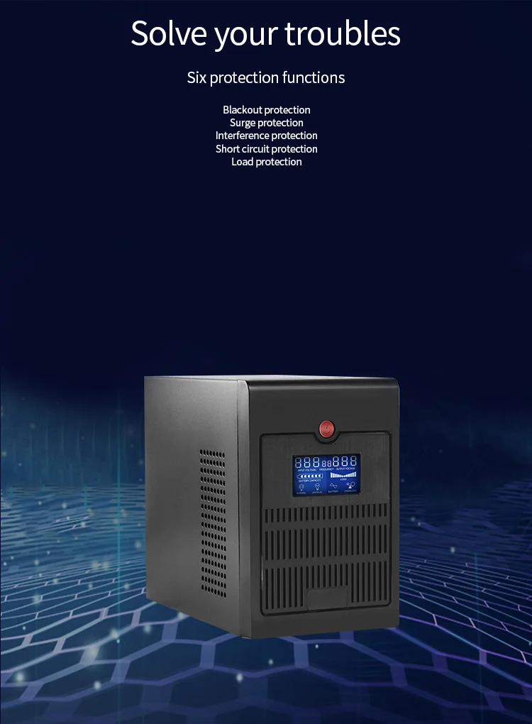 500va 600va 650va 800va Mini Ups Pure Sine Wave Inverter Ups650va For ...